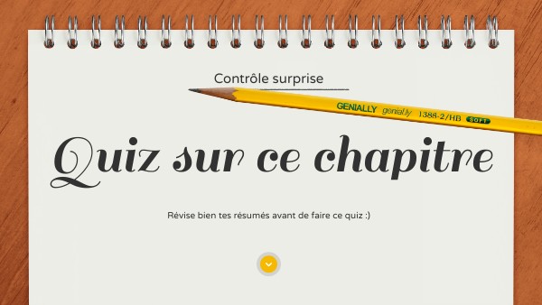 Quiz Cahier | Genially