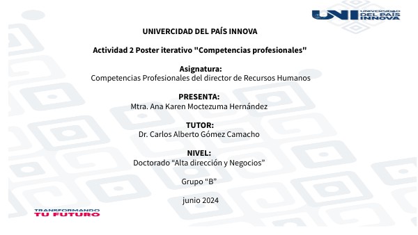 Poster digital interactivo - Competencias profesionales