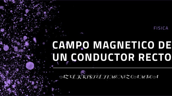 CONDUCTOR RECTO FISICA | Genially