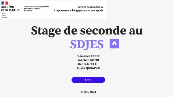 Stage de seconde à la SDJES