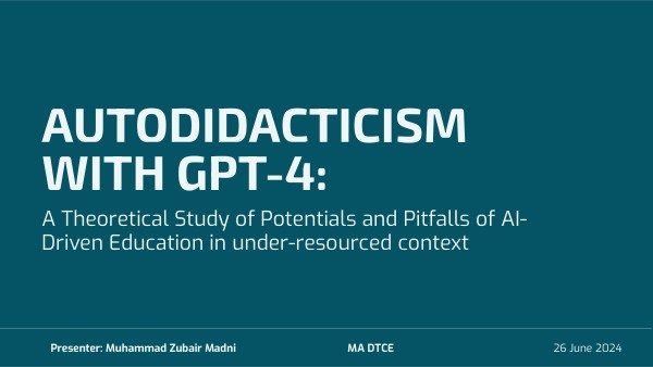 Autodidactic Learning with GPT-4