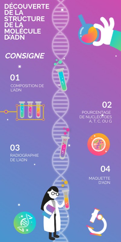 DECOUVERTE STRUCTURE ADN | Genially