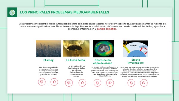 Los principales problemas medioambientales | Genially