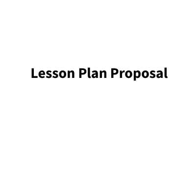 Lesson Plan Proposal