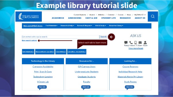 TAMU Library Homepage | Genially
