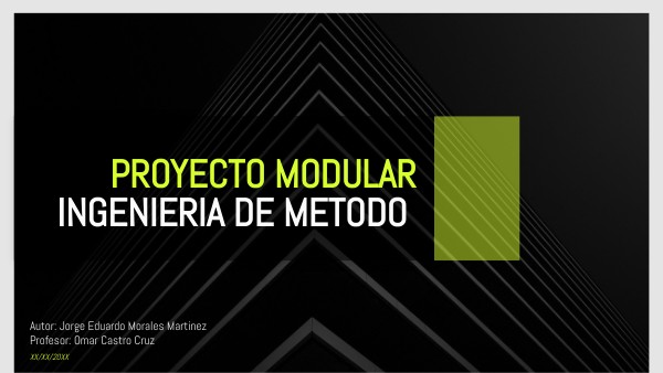 Proyecto Modular Ingenieria de metodos
