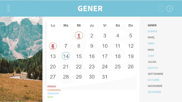 Calendario 2025 | Genially