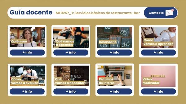 Guía docente MF0257_1: Servicio básico de restaurante-bar. | Genially