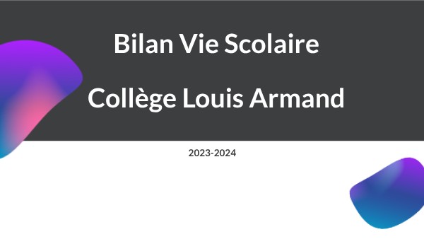 Bilan vie scolaire 2023-2024 | Genially