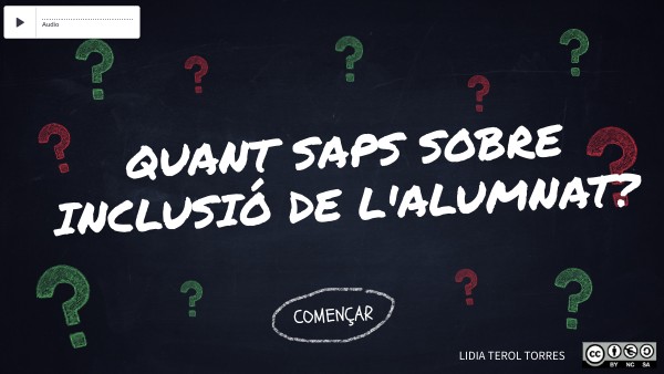 Quant saps sobre inclusió de l'alumnat?