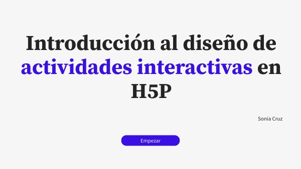 Presentación interactiva - H5P | Genially