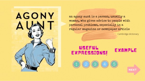 Agony aunt writing | Genially