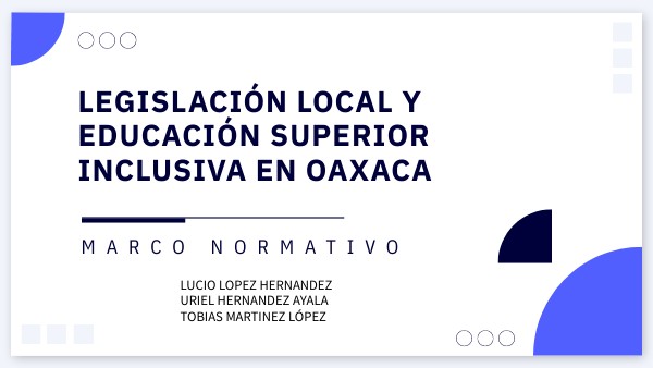 Acciones y legislación local de Oaxaca