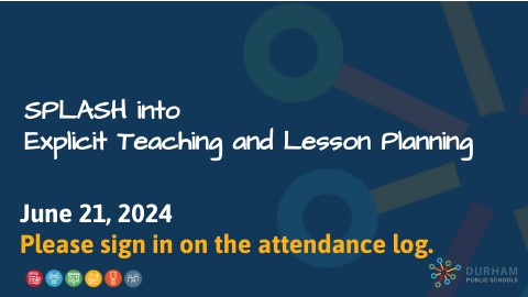 Explicit Teaching and Lesson Planning
