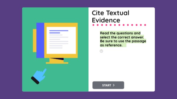 Cite Textual Evidence Questions | Genially