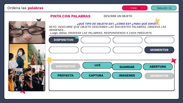 Ordena las palabras edu | Genially