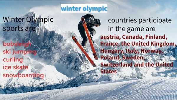 winter olympic | Genially