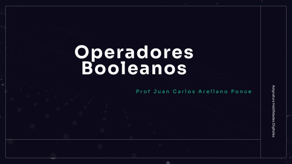 Operadores Booleanos