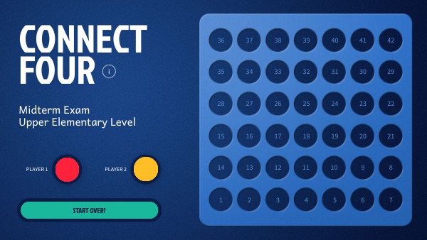 Upper Elementary - Midterm Review - Connect Four | Genially