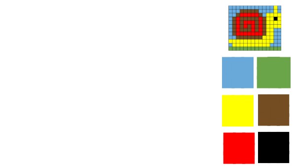 Pixel art, chiocciola