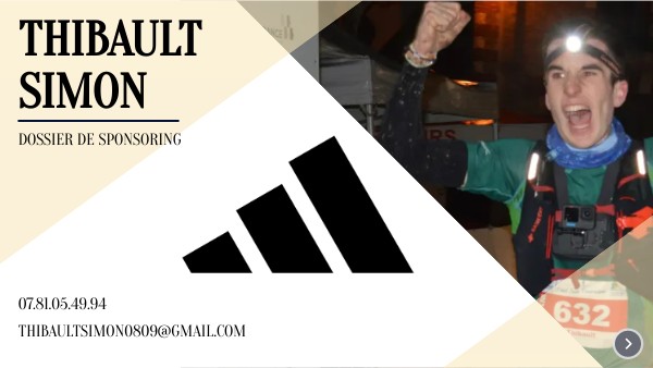 Dossier sponsoring Thibault Simon