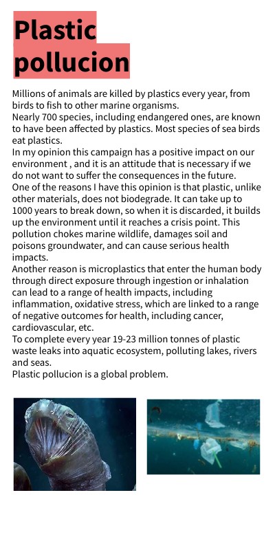 plastic pollucion | Genially