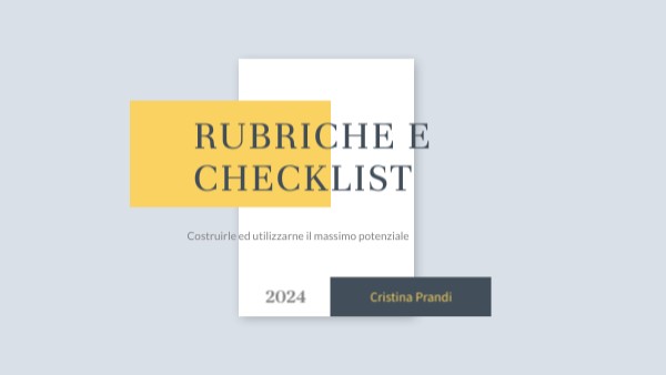 Rubriche e checklist | Genially