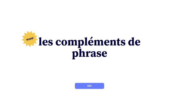 les compléments de phrase gram