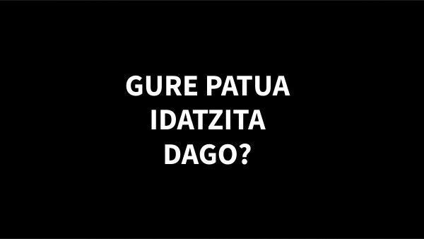 Biblia - Nire bizitza idatzita al dago? | Genially