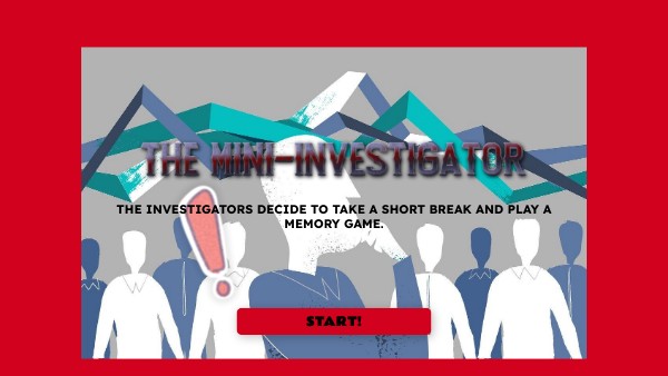 memory game mini investigator