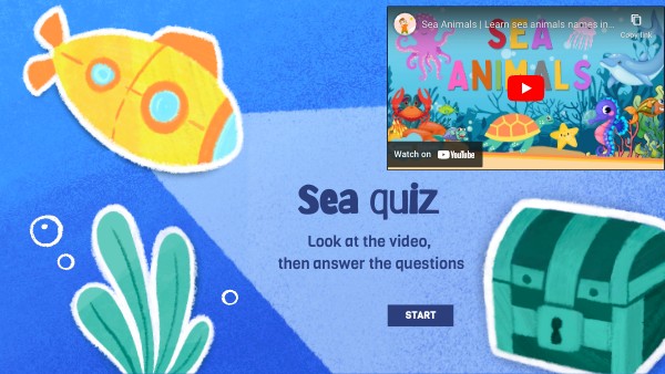 Sea animals - English quiz