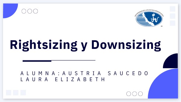 Rightsizing y Downsizing | Genially