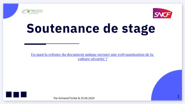 Présentation de stage