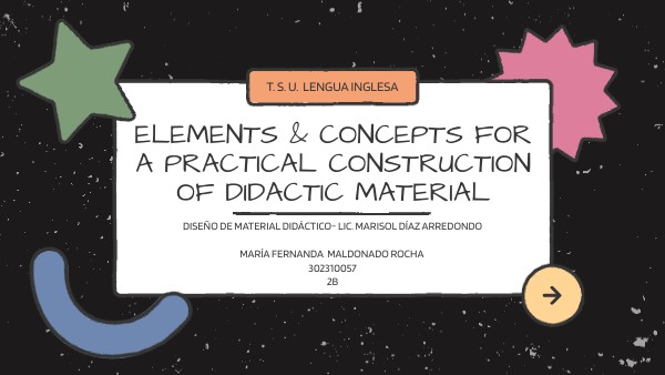 Elements & concepts for a practical construction of didactic material