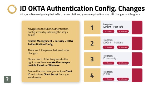 OKTA Authentication Config