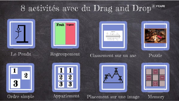 8 activités avec du Drag and Drop