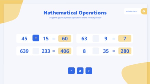 Mathematical Operations | Genially