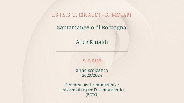 PCTO Alice Rinaldi | Genially