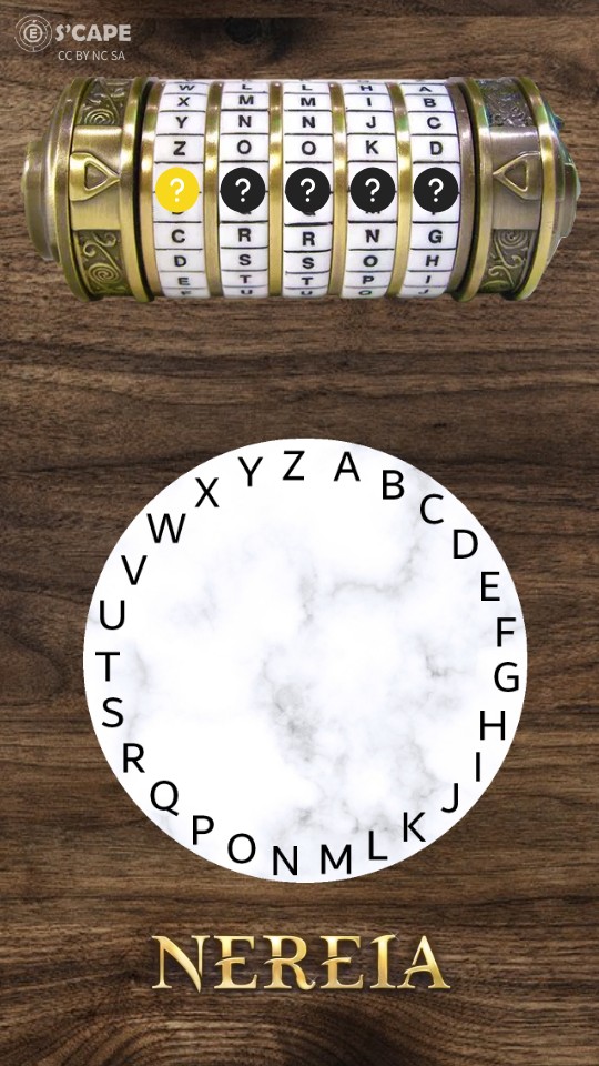 NEREIA - Cryptex 5 lettres - Mobile