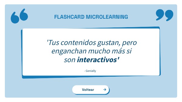 Flashcard microlearning | Genially