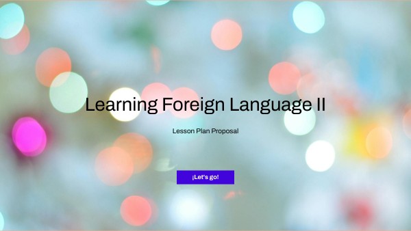 Lesson Plan Proposal | Genially