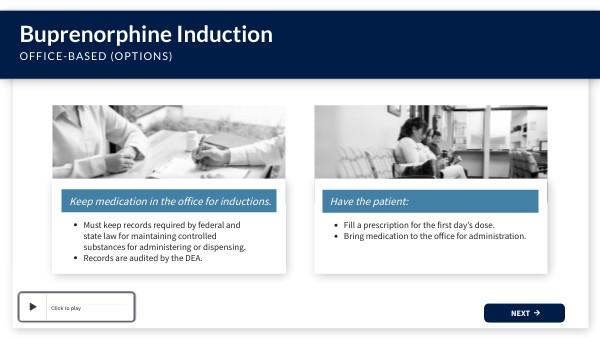 Office-based induction | Genially