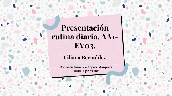 Presentación rutina diaria