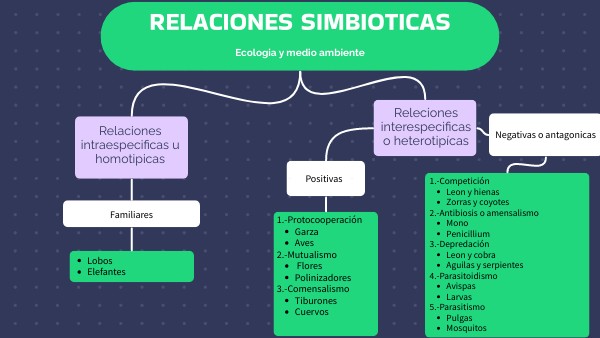 RELACIONES SIMBIOTICAS | Genially