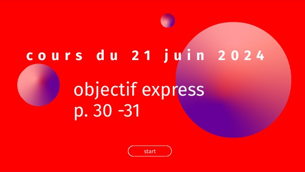 OBJECTIF EXPRESS | Genially