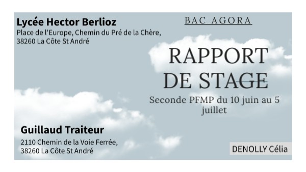 Rapport de stage 2 | Genially