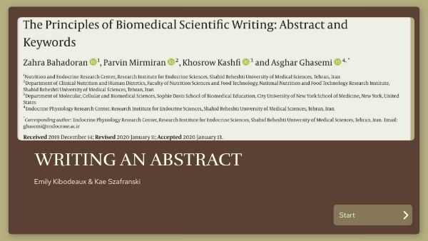 Writing an abstract