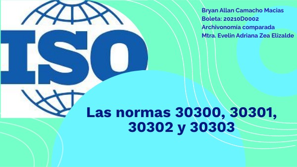 Normas ISO 30300, 30301, 30302 y 30303 | Genially