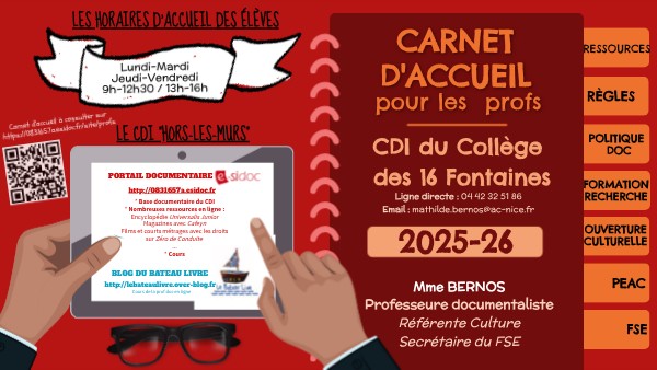 Carnet d'Accueil du CDI | Genially