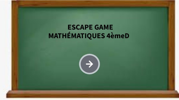 Escape Game Maths 4D